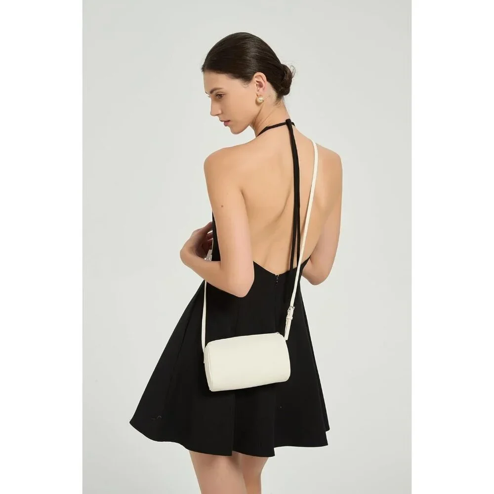 Bags | Women White Mini Crossbody Bag Vegan Leather Hobo Purse With ...